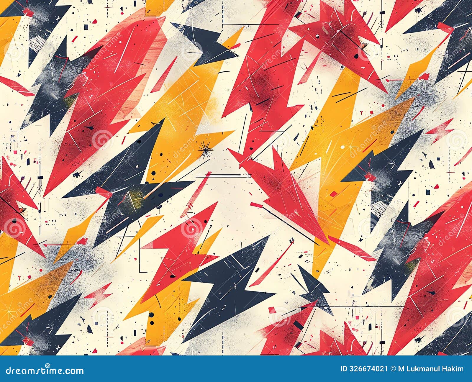 Abstract Lightning Bolt Pattern. Seamless Background for Energy, Power ...