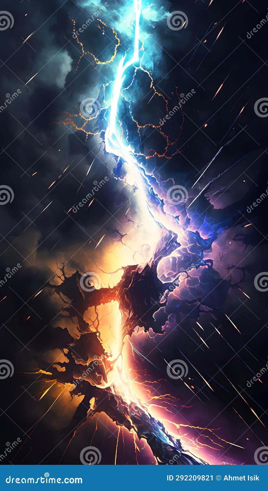 Abstract Lightning Background Stock Illustration - Illustration of ...