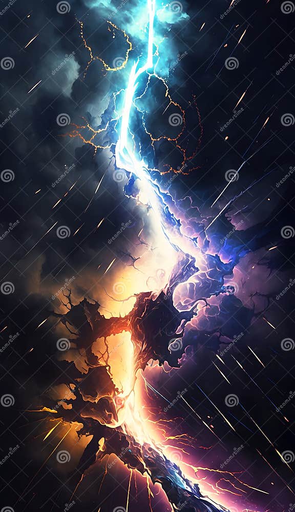 Abstract Lightning Background Stock Illustration - Illustration of ...