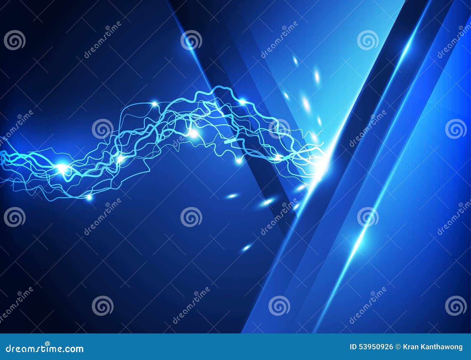 Abstract Lightning Technology Background, Vector Illustration Stock ...