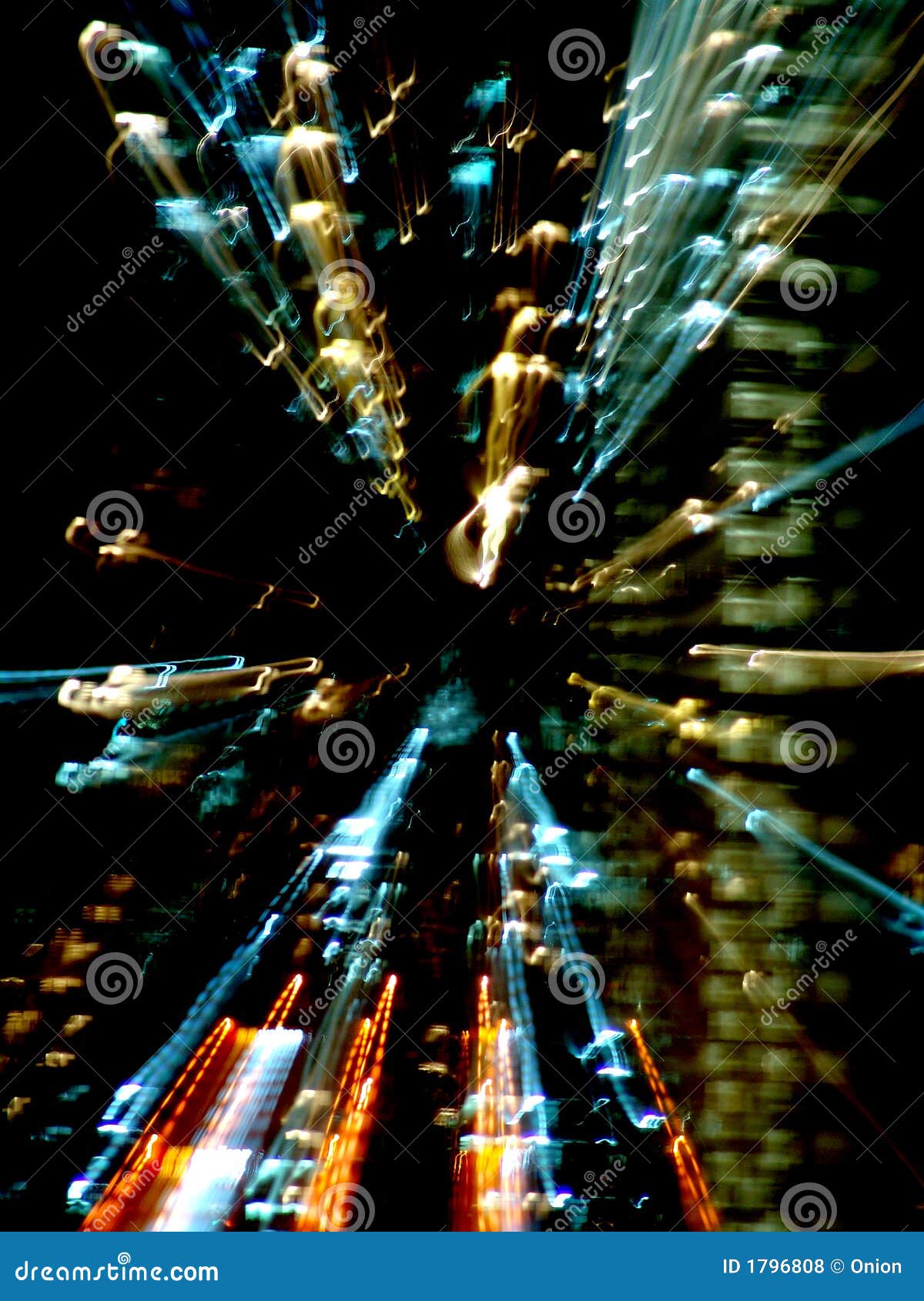 Abstract Lights from Buildings Stock Photo - Image of colorful, streams ...