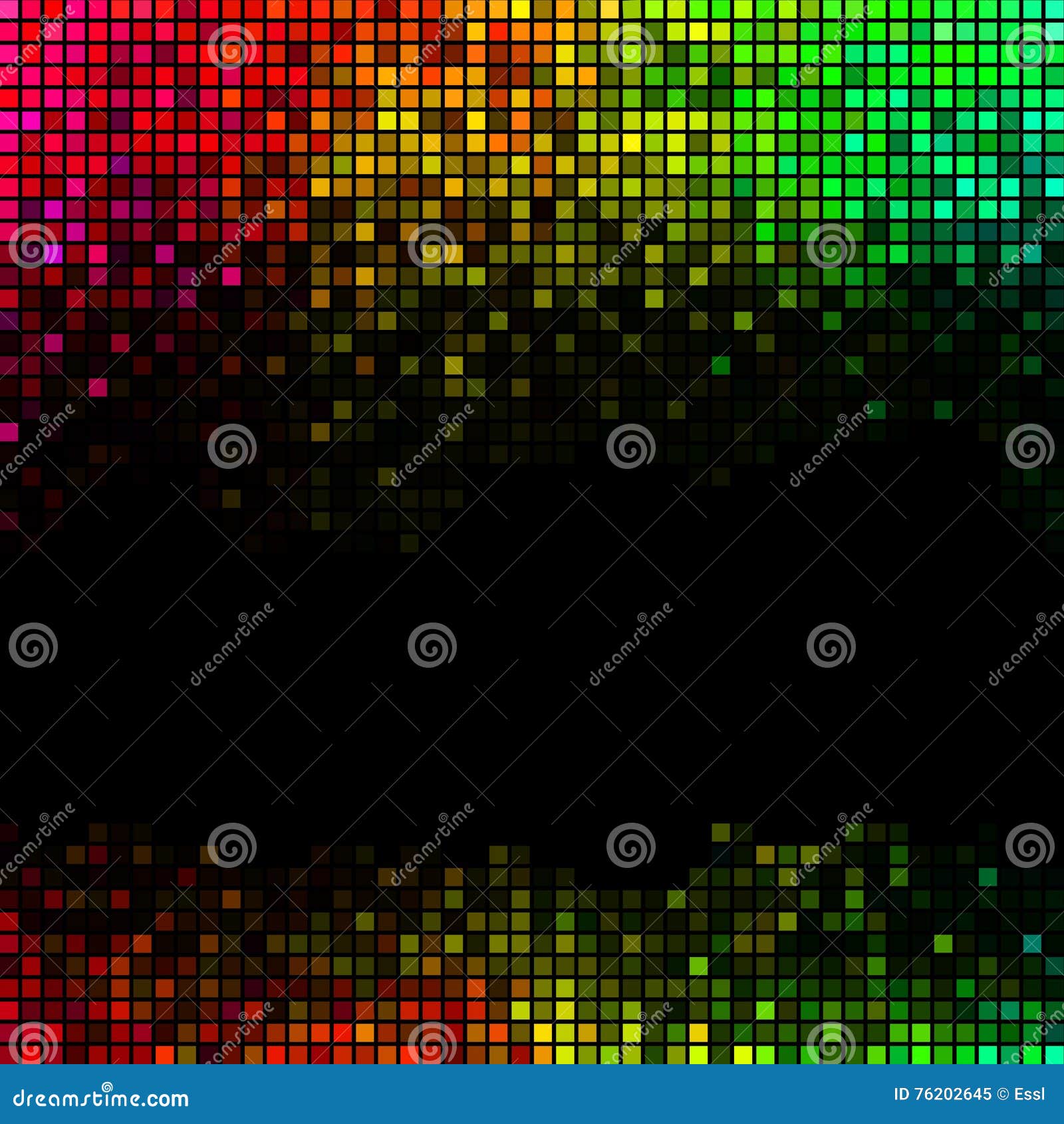 Abstract Lights Disco Background. Multicolor Square Pixel Mosaic Stock ...