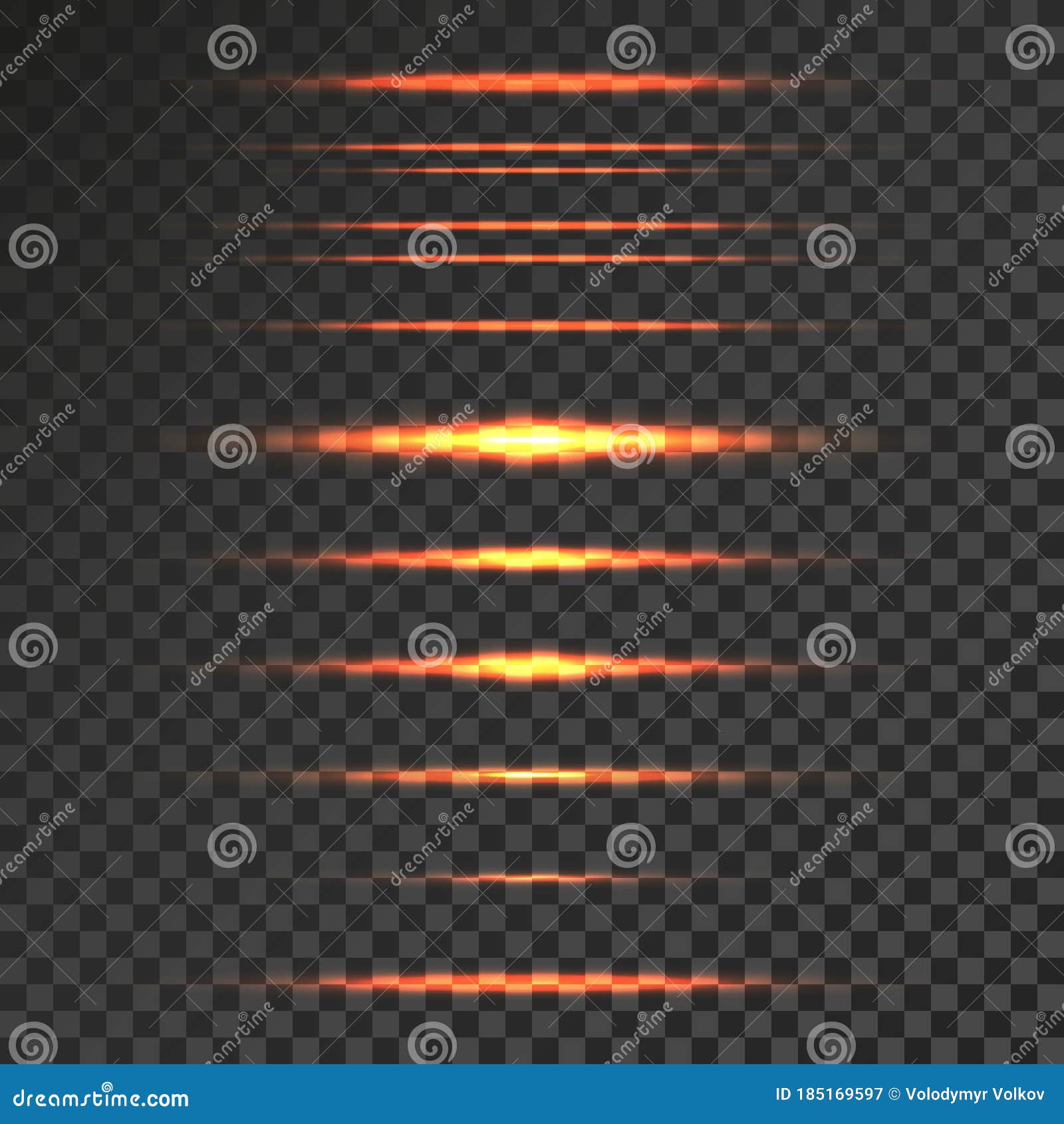 Abstract Lights Lines on Transparent Background Vector Illustration ...