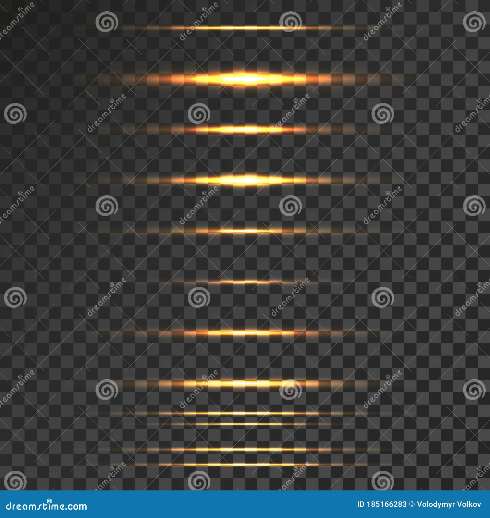 Abstract Lights Lines on Transparent Background Vector Illustration ...