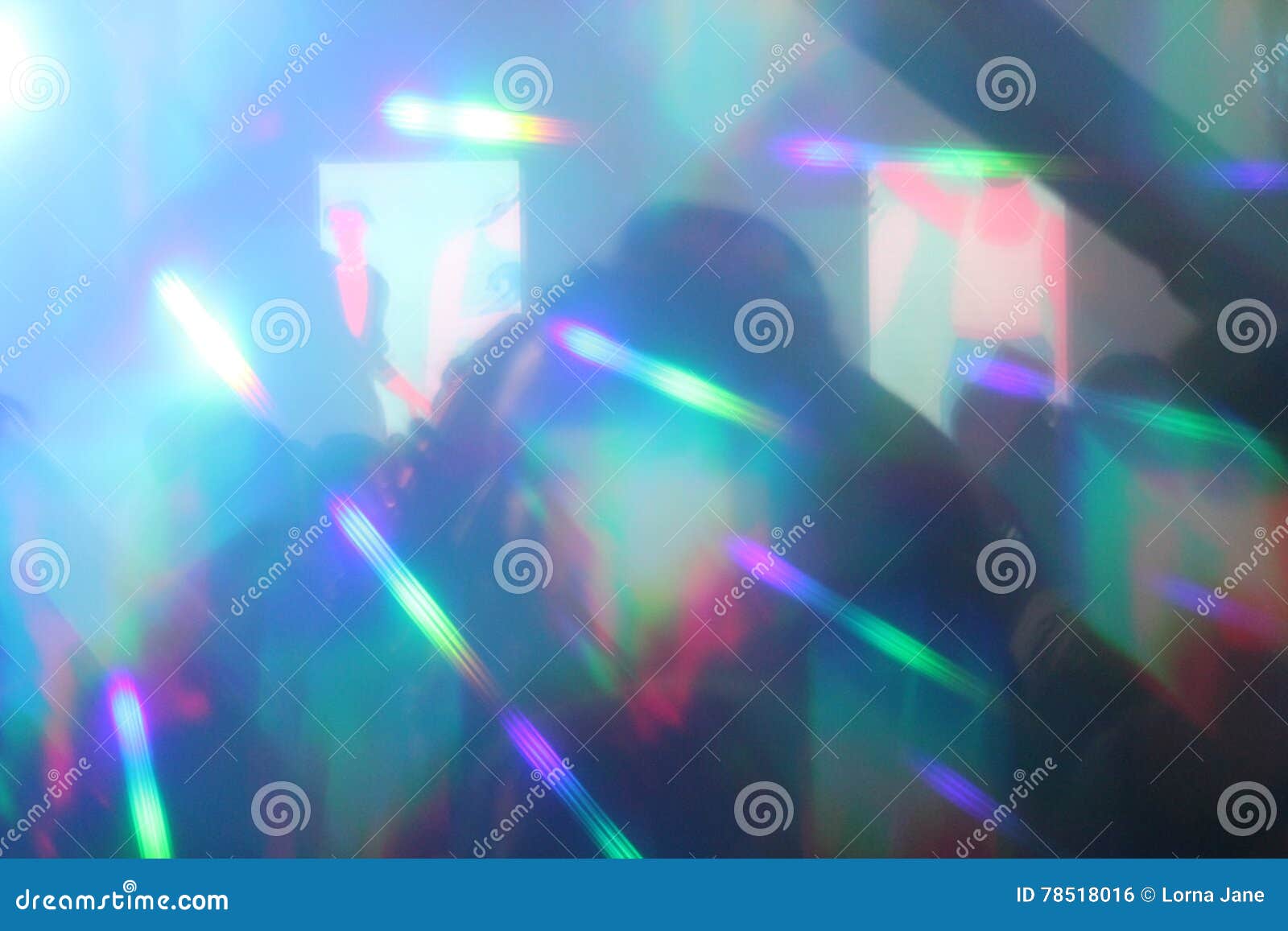 Abstract Lights Nightclub Dance Party Background Hologram Stock Photo ...