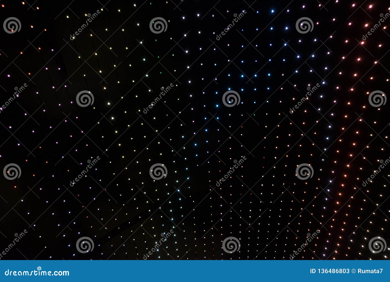 Abstract Lights Strings on Black Background Stock Image - Image of ...