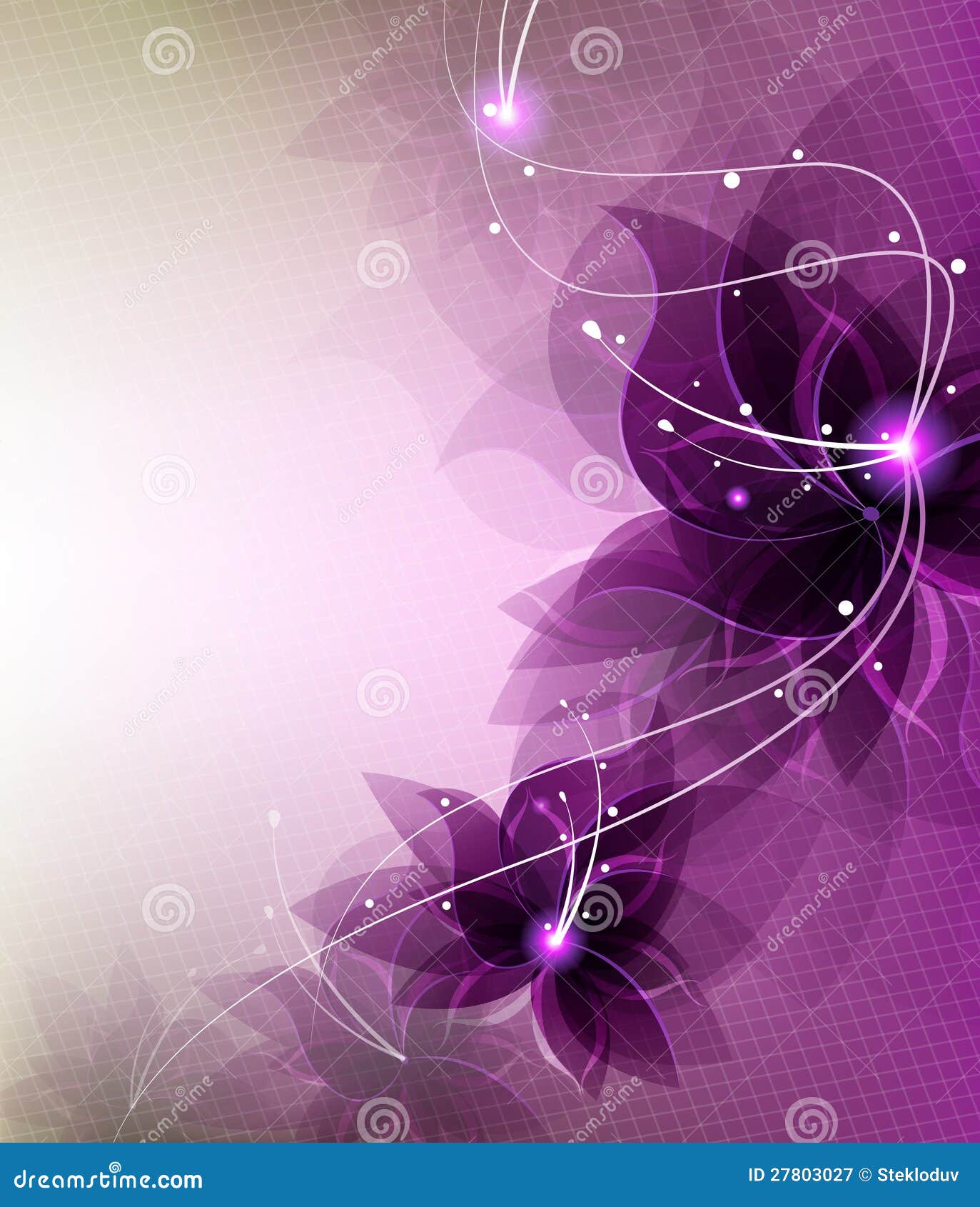 Abstract lilac flowers stock vector. Illustration of decoration - 27803027