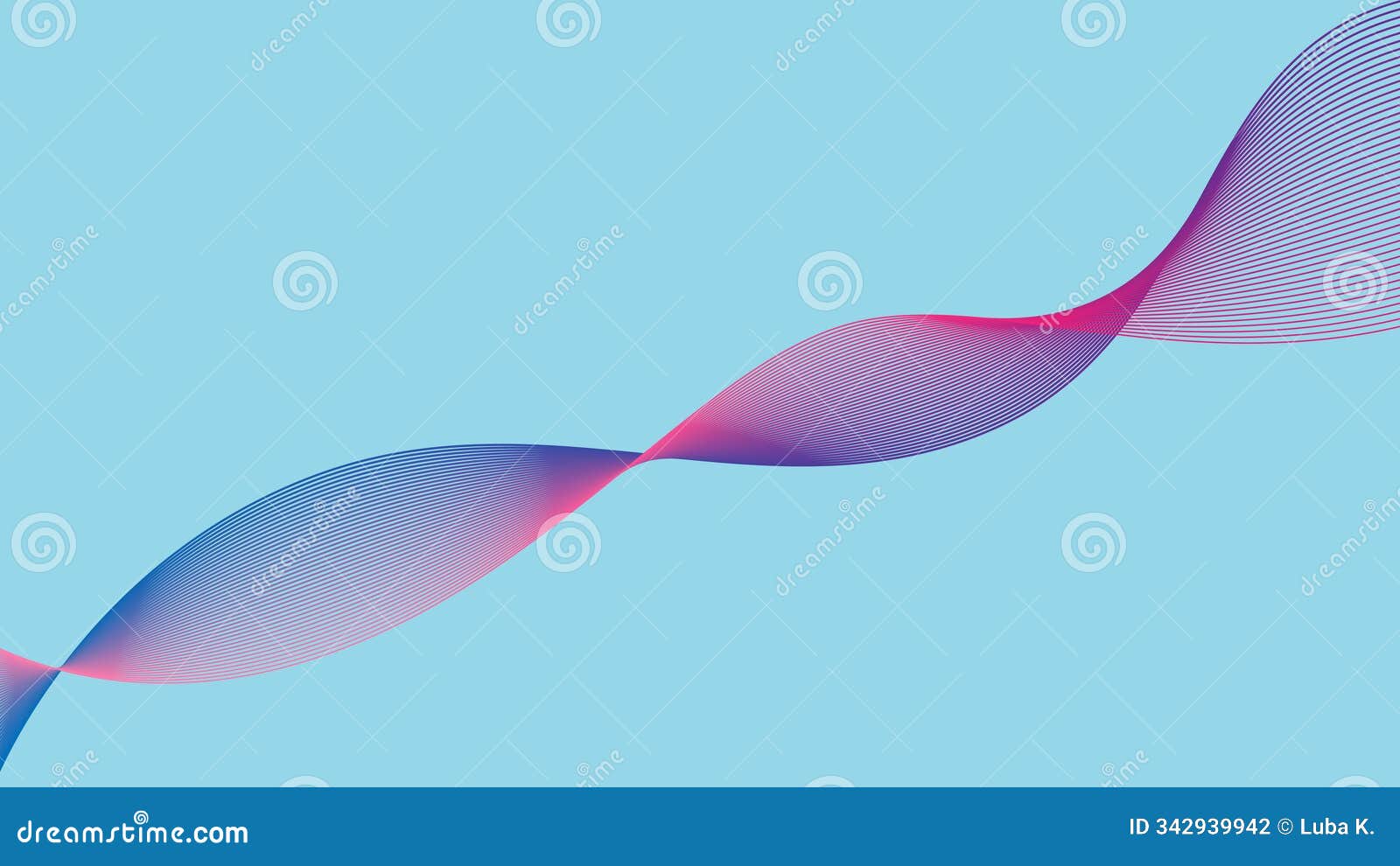 Abstract Lilac Wave on a Blue Background. a Design Element. Vector ...