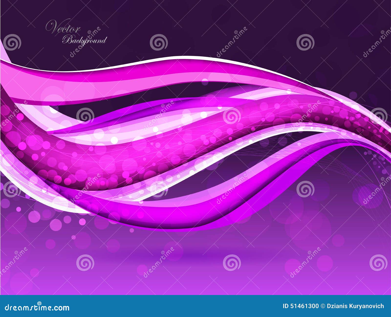 Abstract Lilac Template With Copy Space And Wavy Lines. Vector Graphic ...