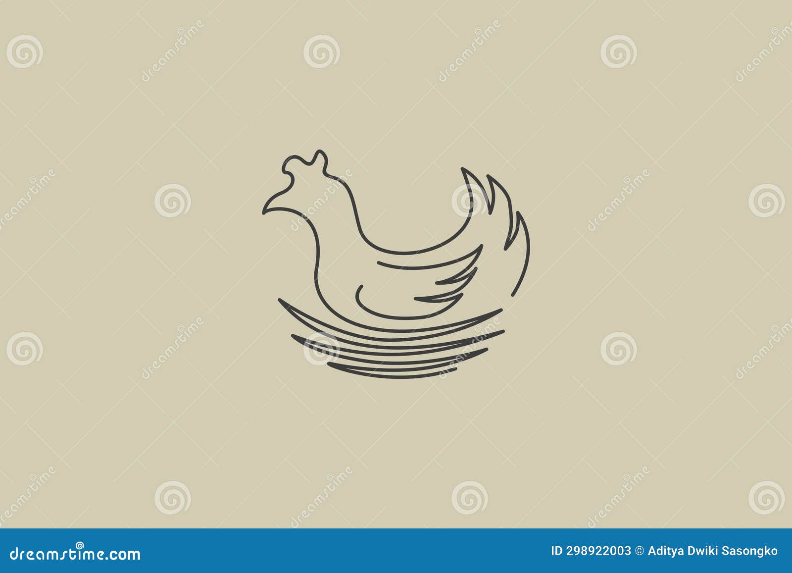 Abstract Line Art Chicken Logo Stock Vector - Illustration of child ...