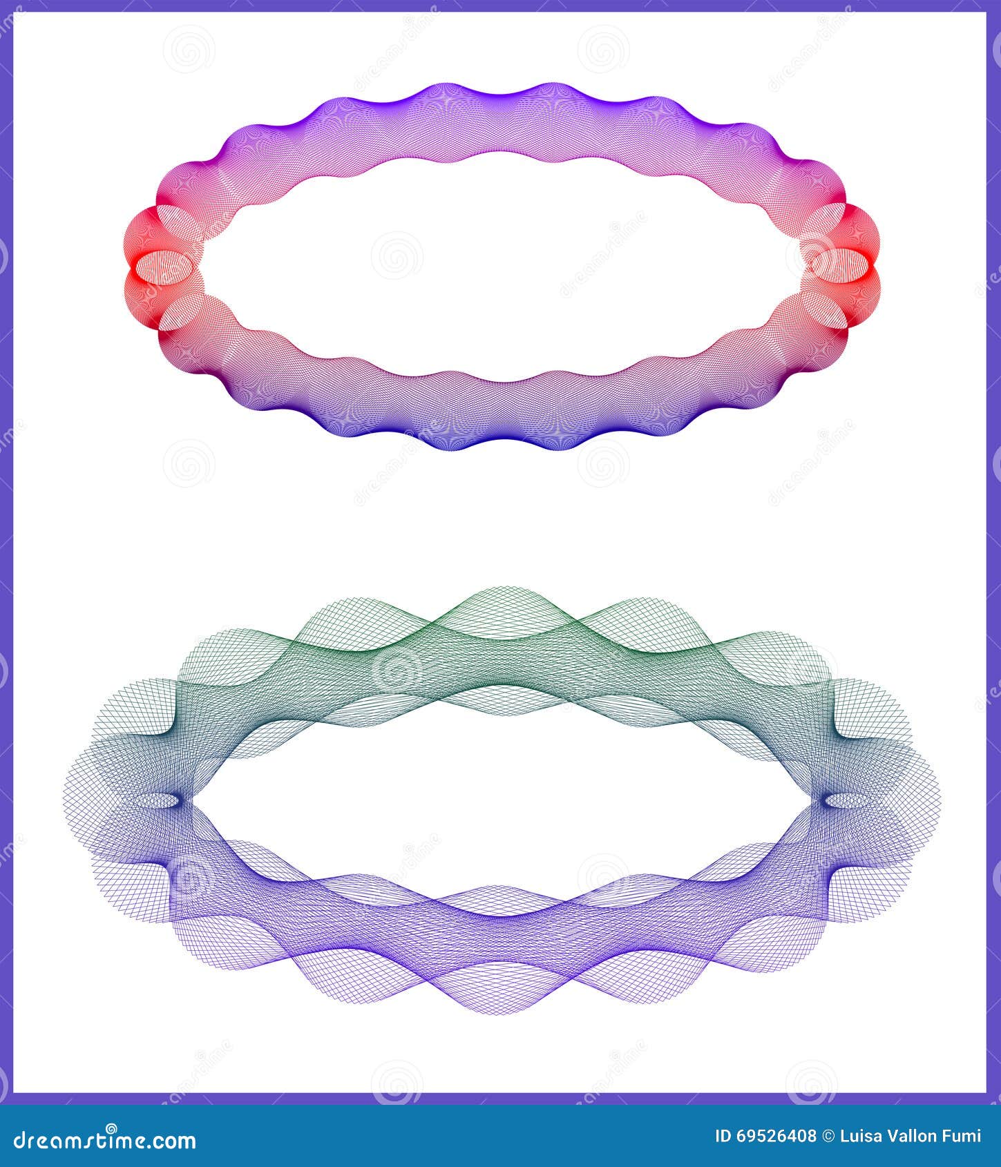 Abstract Line Art, Decorative Colorful Frames on White Stock ...