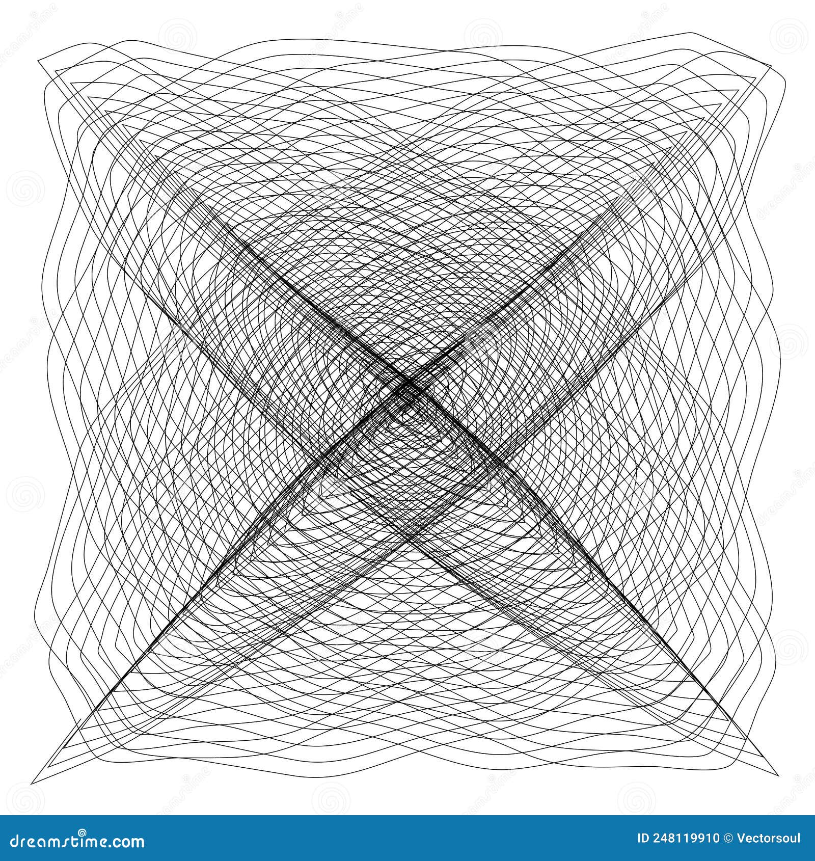 Abstract Line Art Drawing Element Stock Vector - Illustration of ...