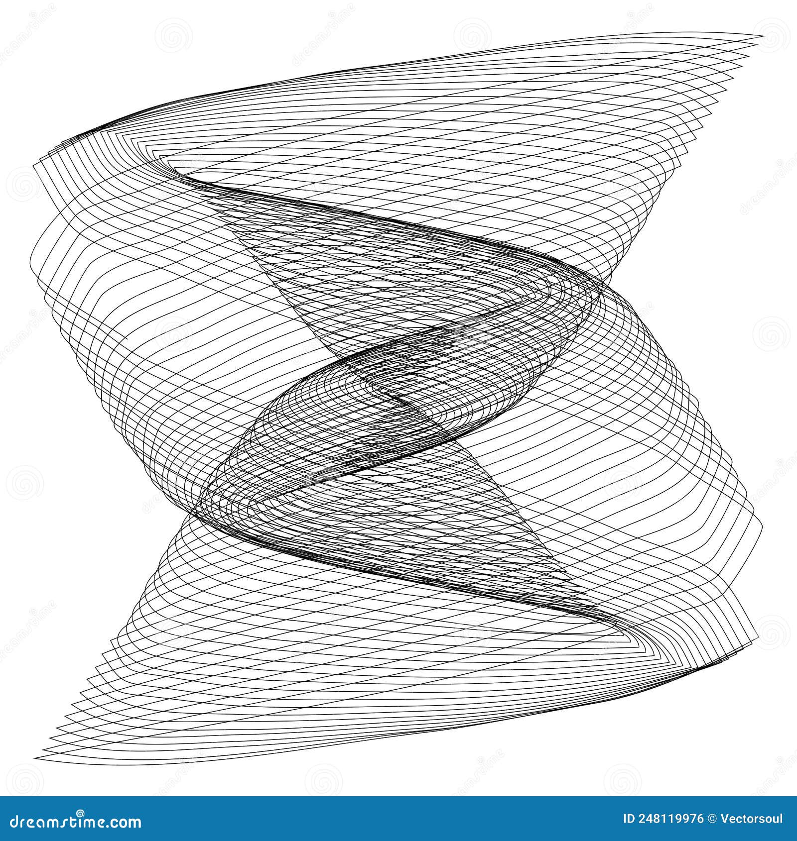 Abstract Line Art Drawing Element Stock Vector - Illustration of ...