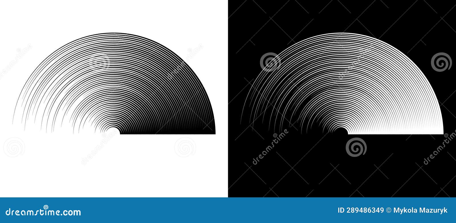 Abstract Line Art Geometric Background. Dynamic Semicircle Like a Logo ...