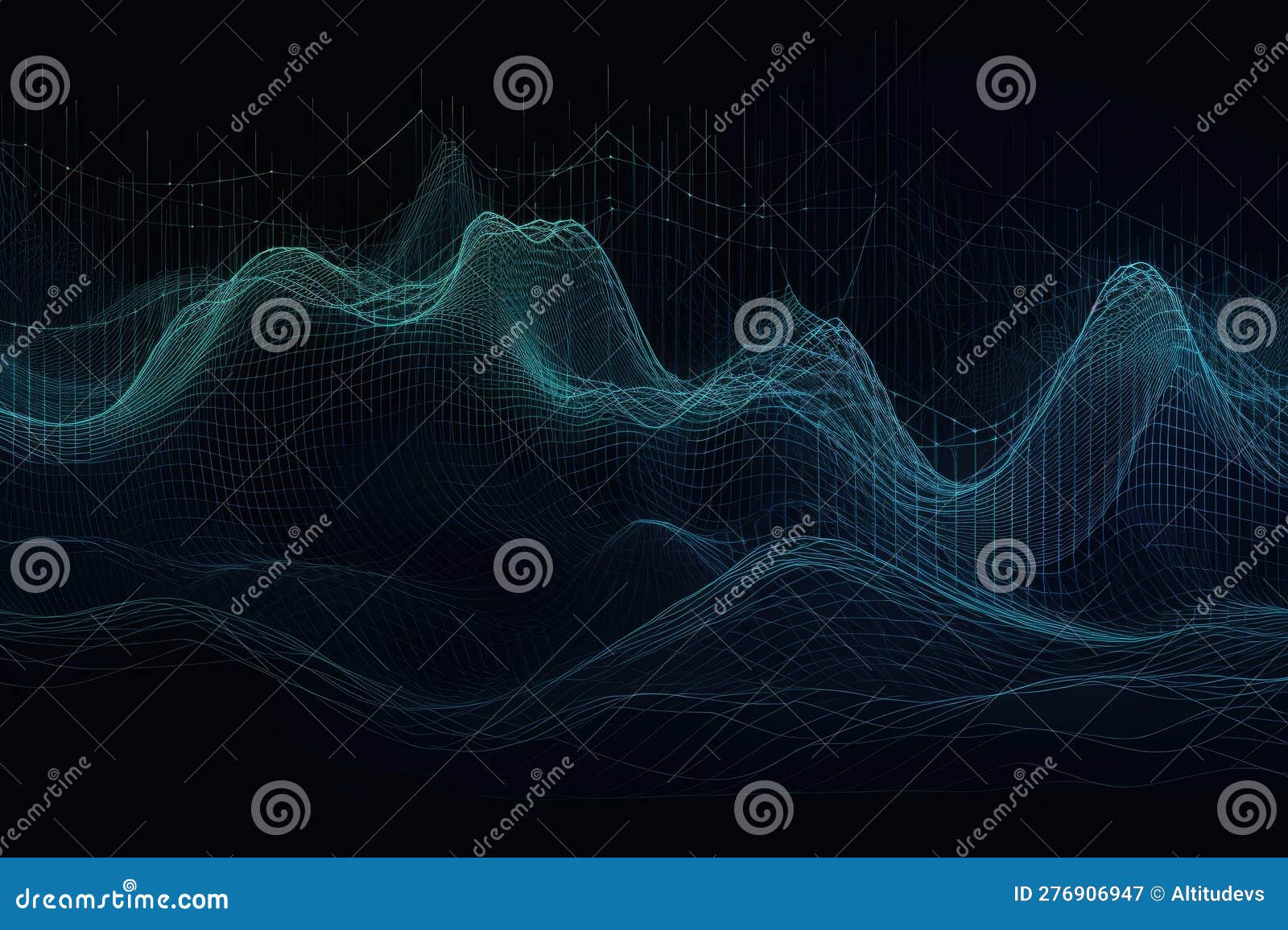 Abstract Line Art Illustration of Waveform with Different Wave Shapes ... Abstract Line Art Illustration of Waveform with Different Wave Shapes ...
