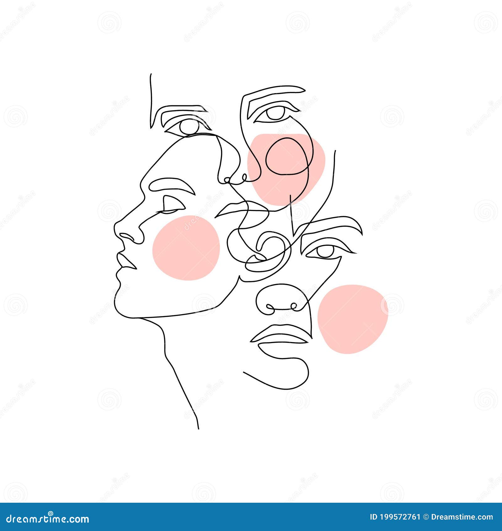 Abstract line art people stock vector. Illustration of character ...