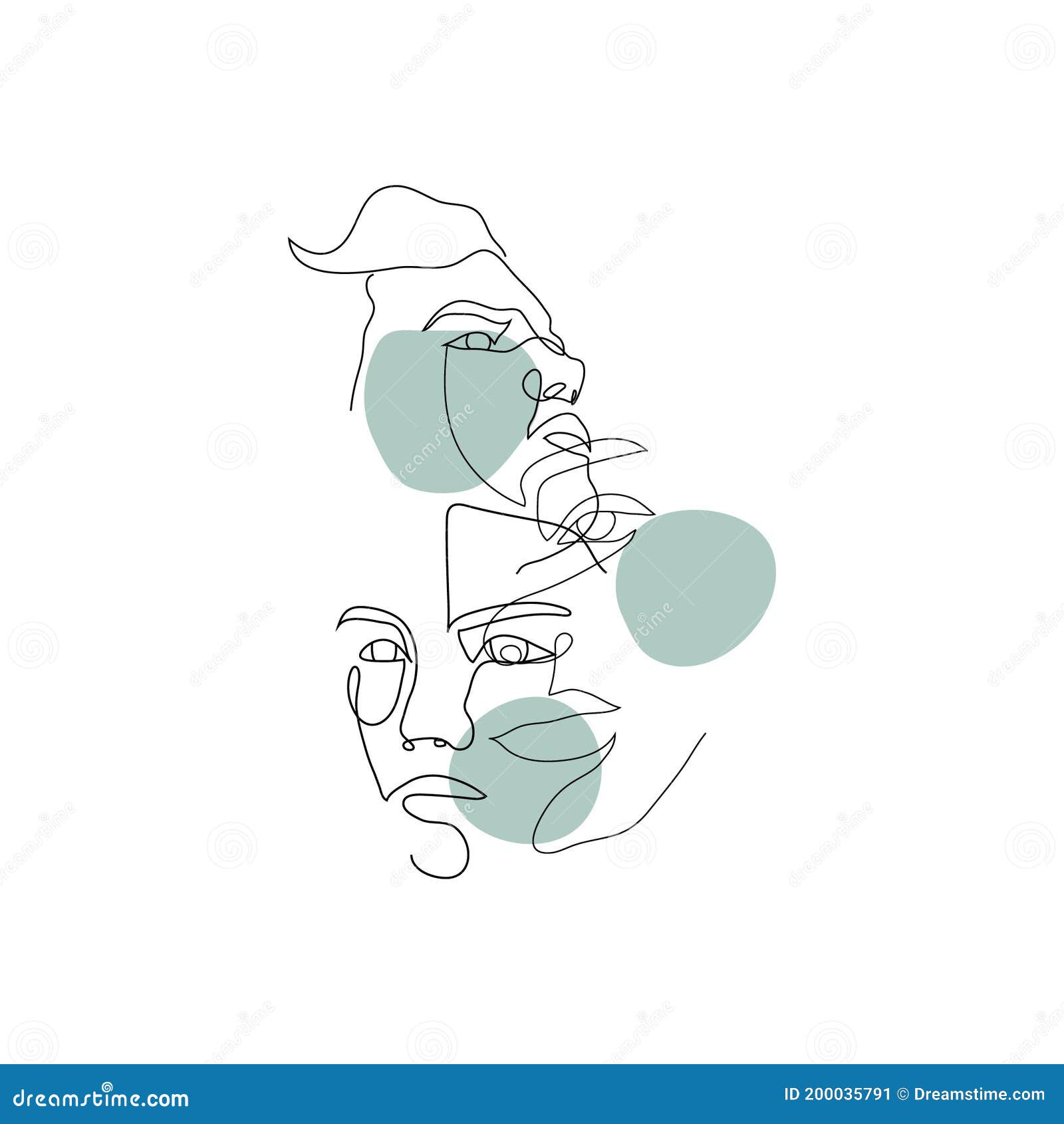 Abstract line art people stock vector. Illustration of girl - 200035791