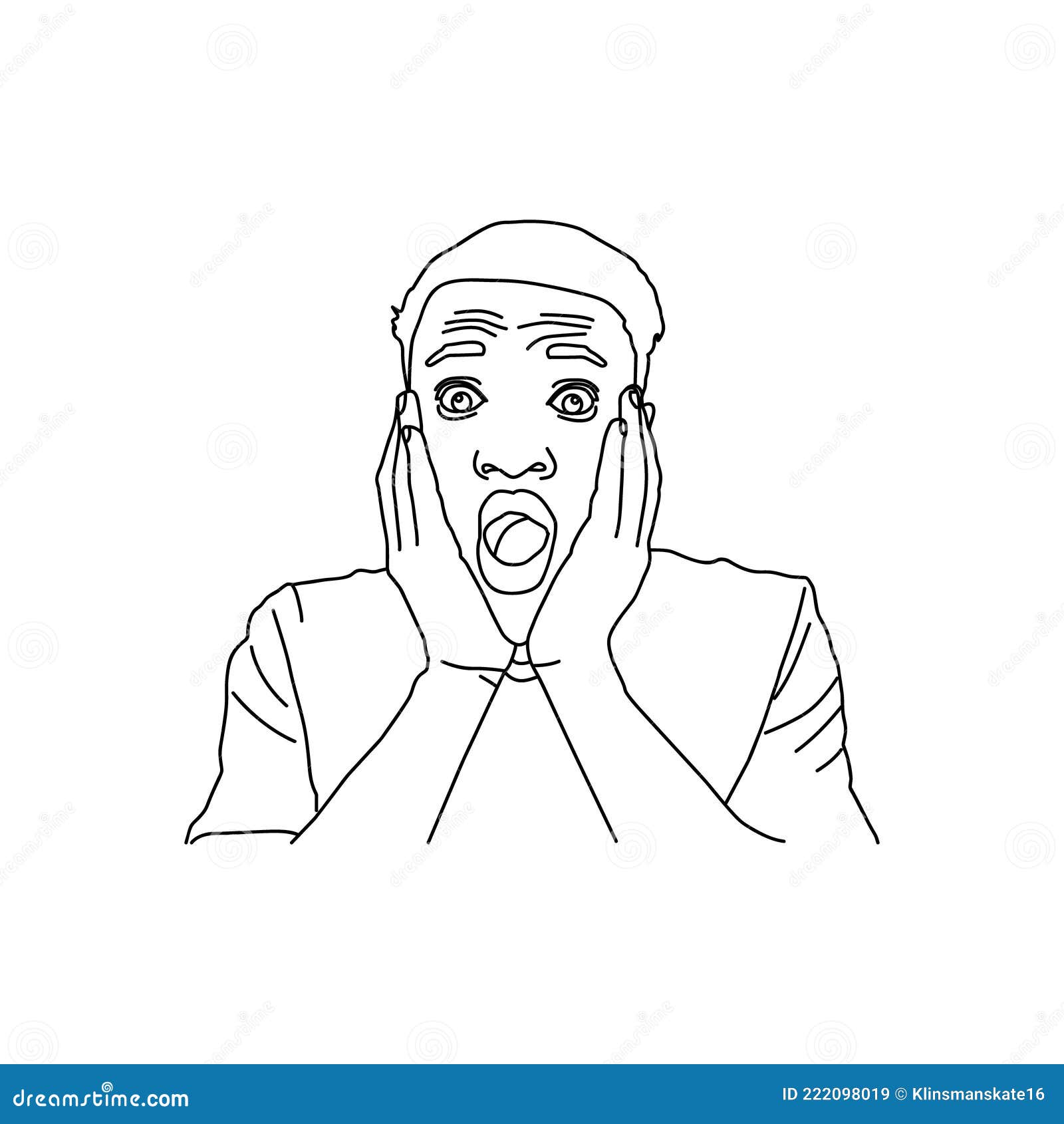 Surprised Black Woman With Open Mouth Cartoon Vector Cartoondealer