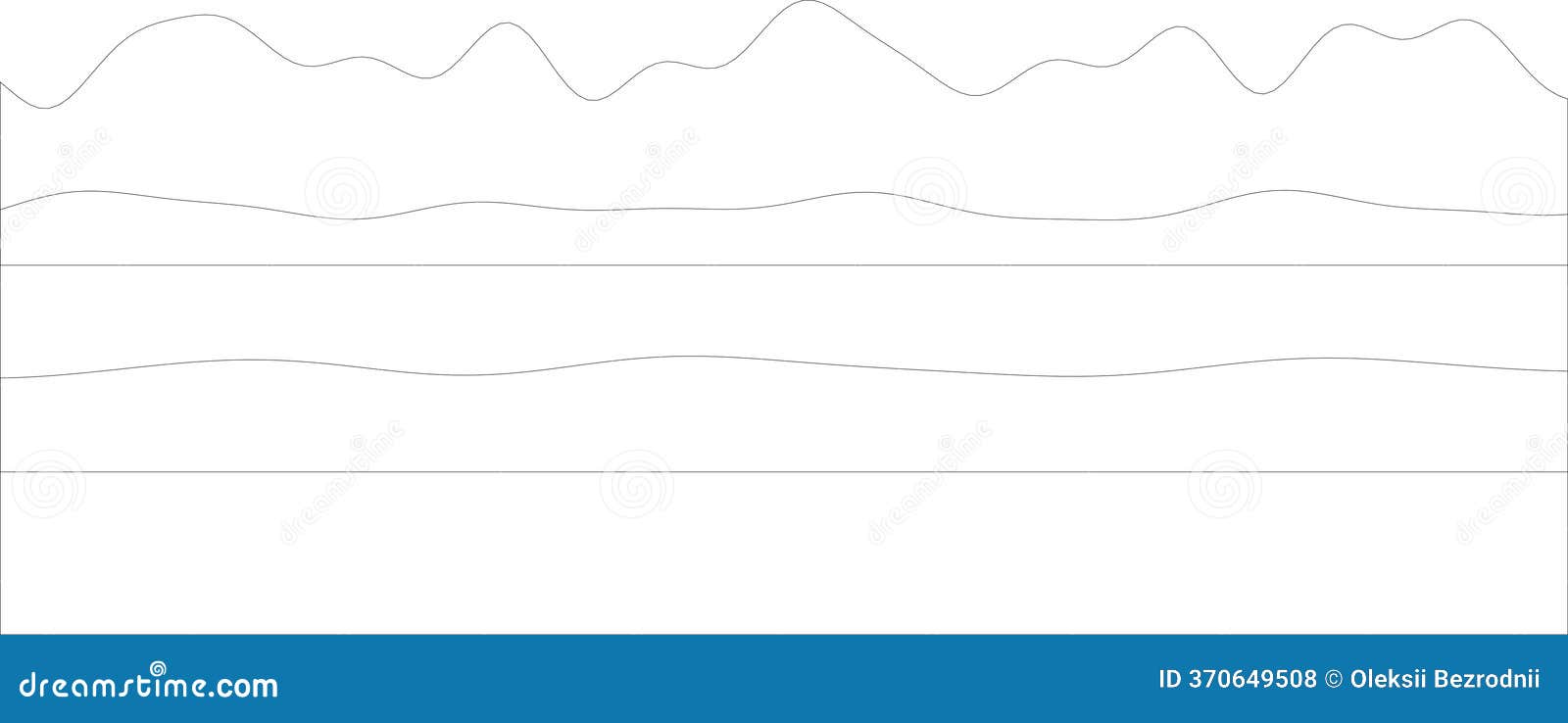 Abstract Line Art With Wavy Patterns And Horizontal Divisions Vector ...