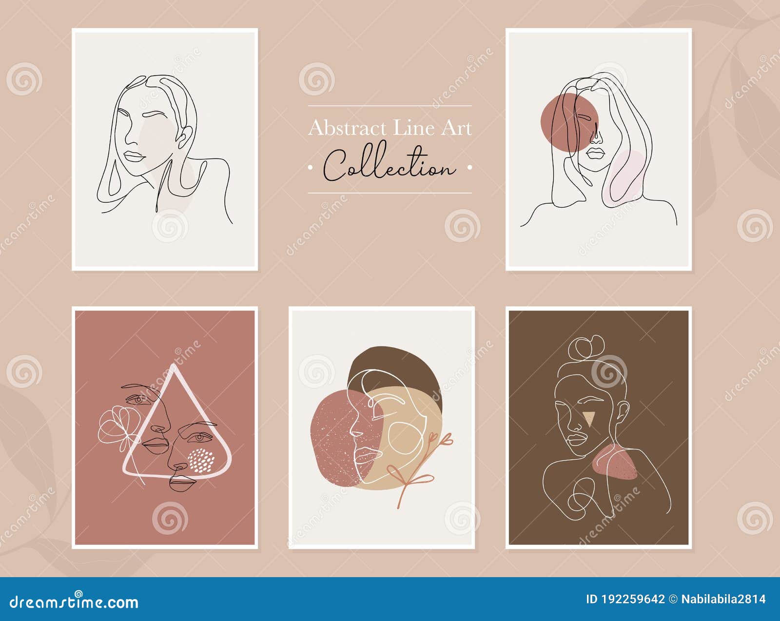 Abstract Line Art Woman Illustrations Prints Stock Vector ...