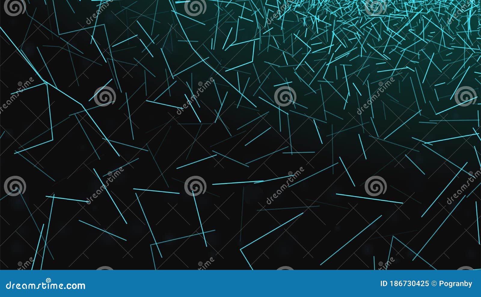 Abstract Line Background. Blue Random Geometric Pattern. Random Lines ...