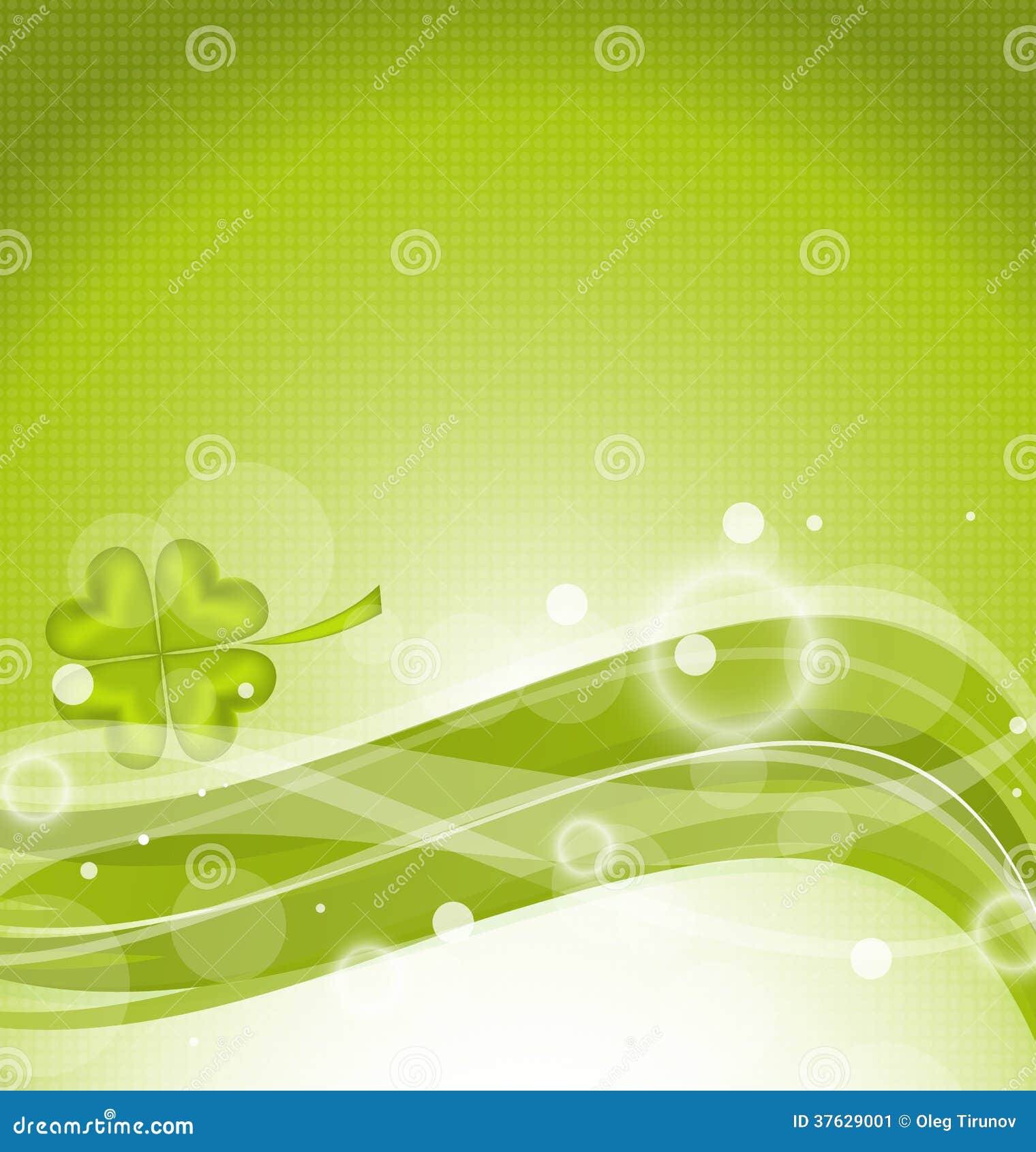 Abstract Line Background with Clover for St. Patri Stock Vector ...