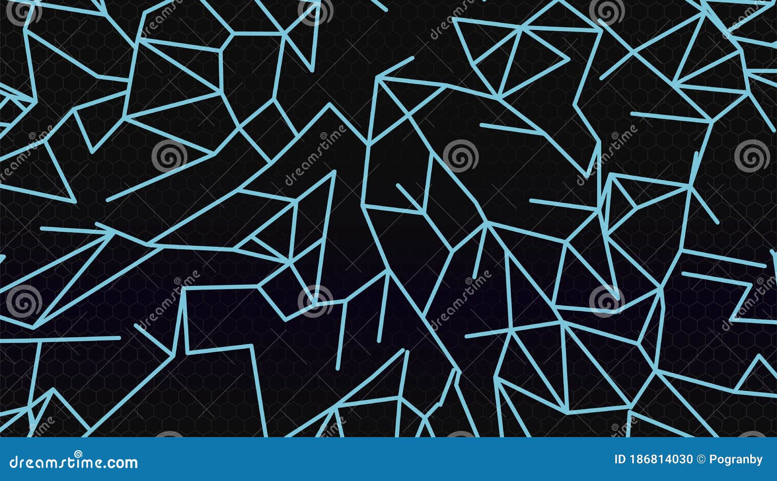 Abstract Line Background. Distorted Polygon Mesh. Hexagon Pattern ...