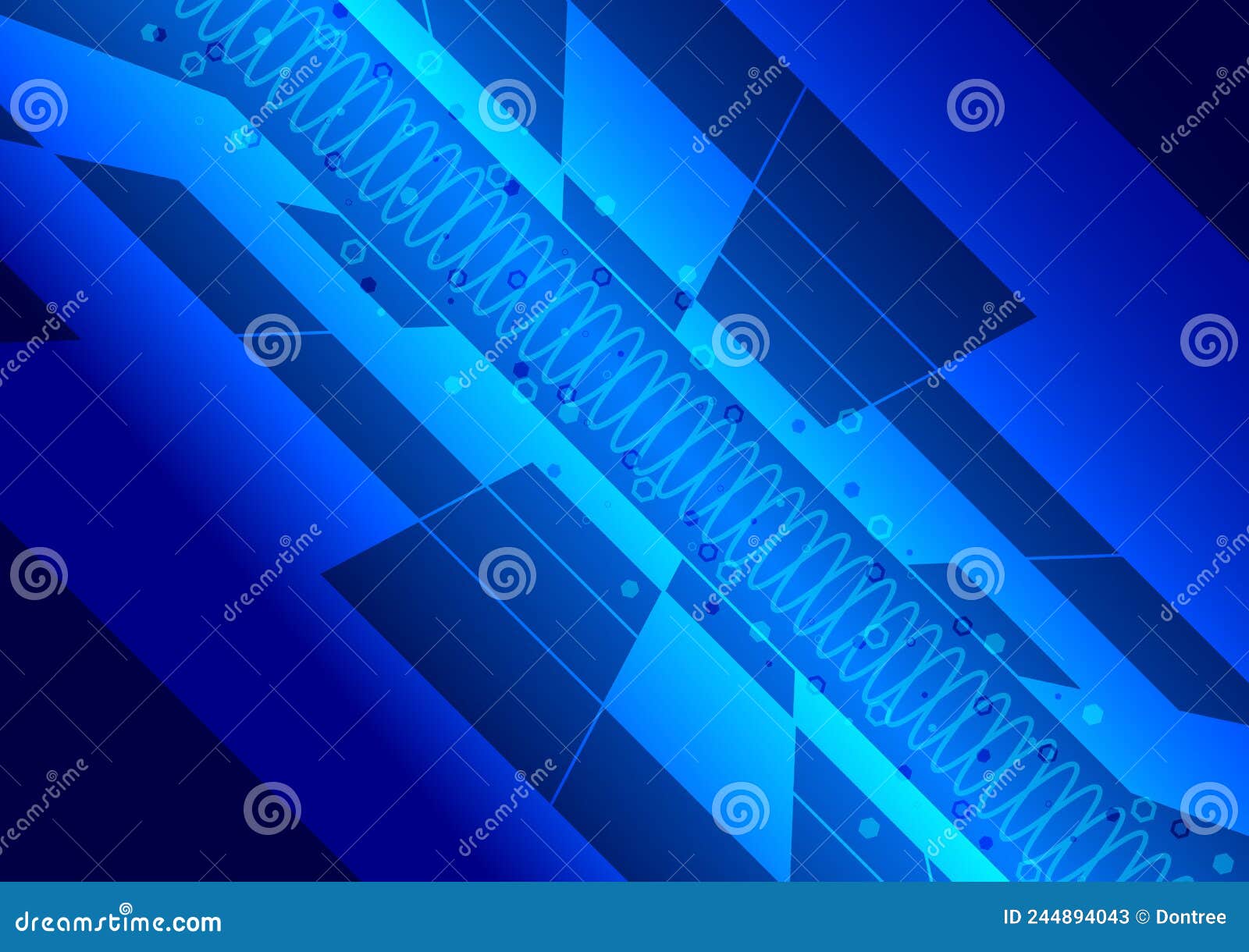 Abstract Line on a Blue Background Stock Vector - Illustration of ...