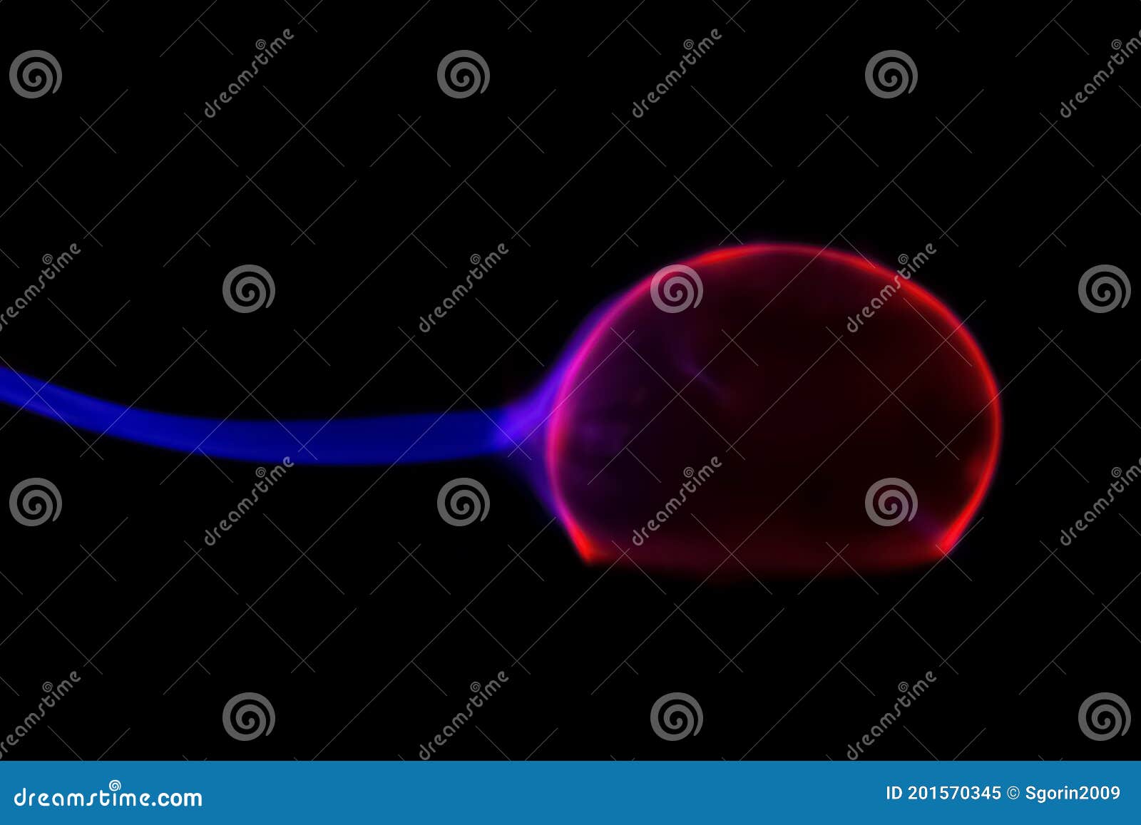 Abstract Line of Bright Plasma Lightning in Inert Gas Stock Image ...
