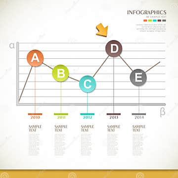 Abstract Line Chart Infographics Design Stock Vector - Illustration of ...