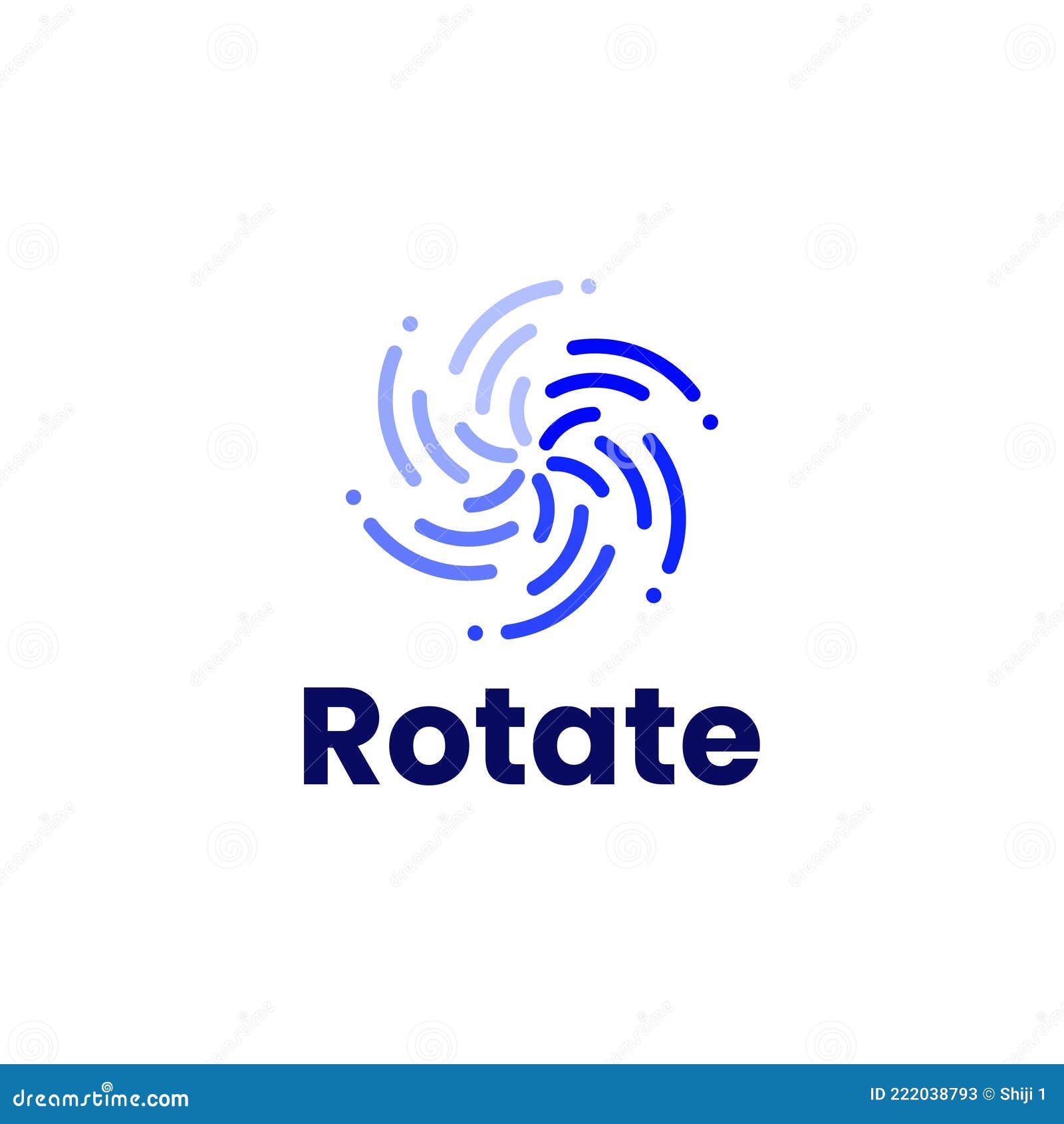 Abstract Line Circle Spin Logo Design Stock Vector - Illustration of ...