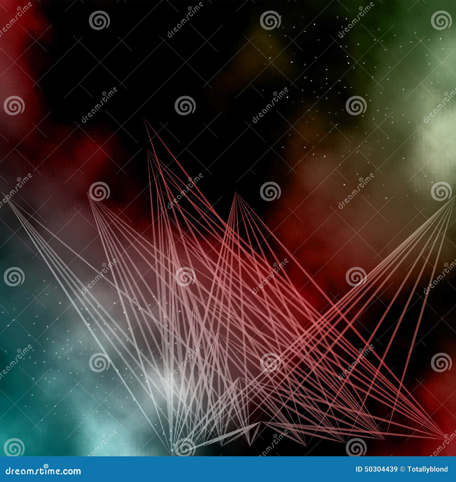 Abstract Line Composition with Galaxy Night Sky Stock Vector ...