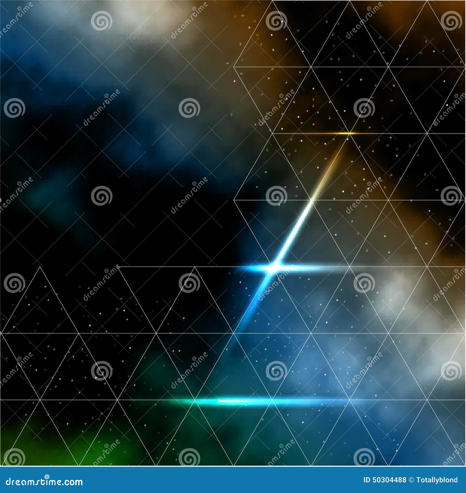 Abstract Line Composition with Galaxy Stock Vector - Illustration of ...