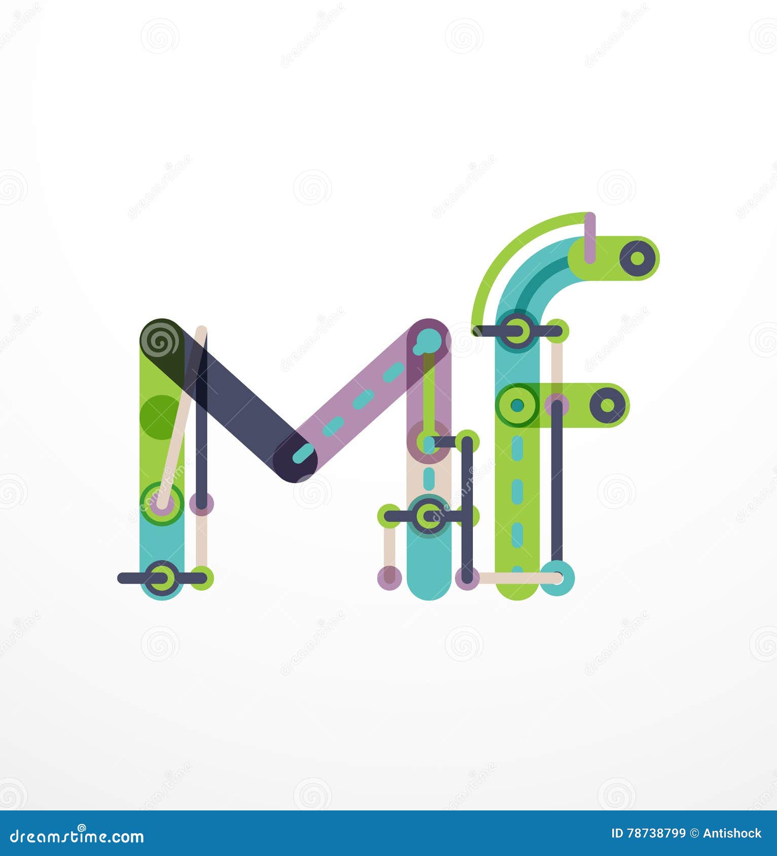 Abstract Line Design Letter Logo Stock Illustration - Illustration of ...