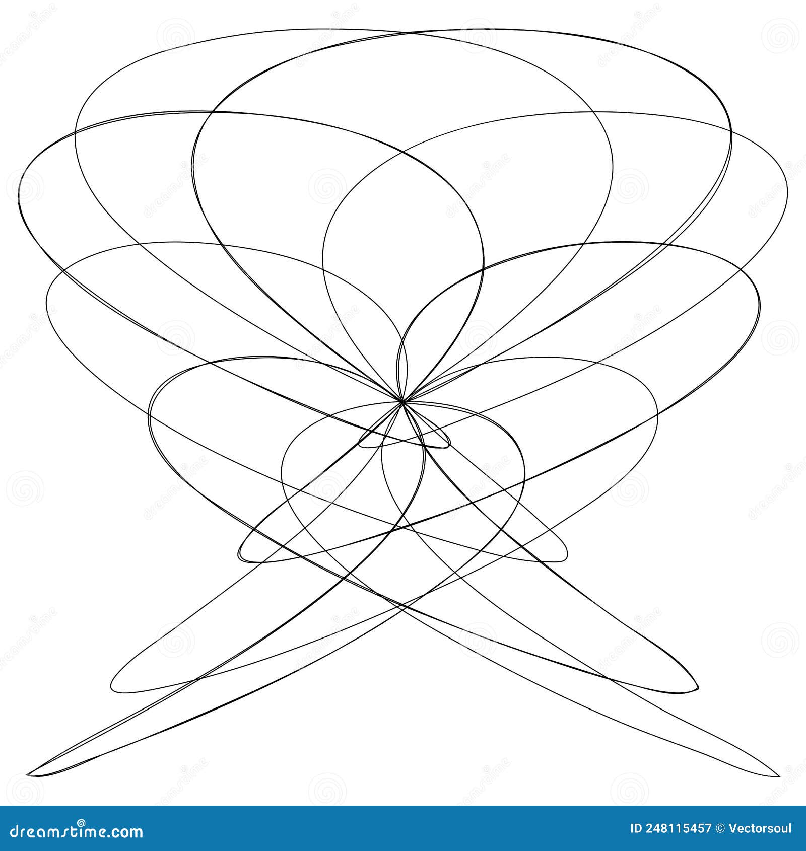 Abstract Line Drawing, Line Art Formation, Structure Stock Illustration ...