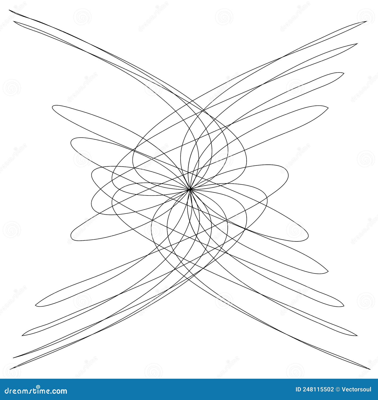 Abstract Line Drawing, Line Art Formation, Structure Stock Illustration ...
