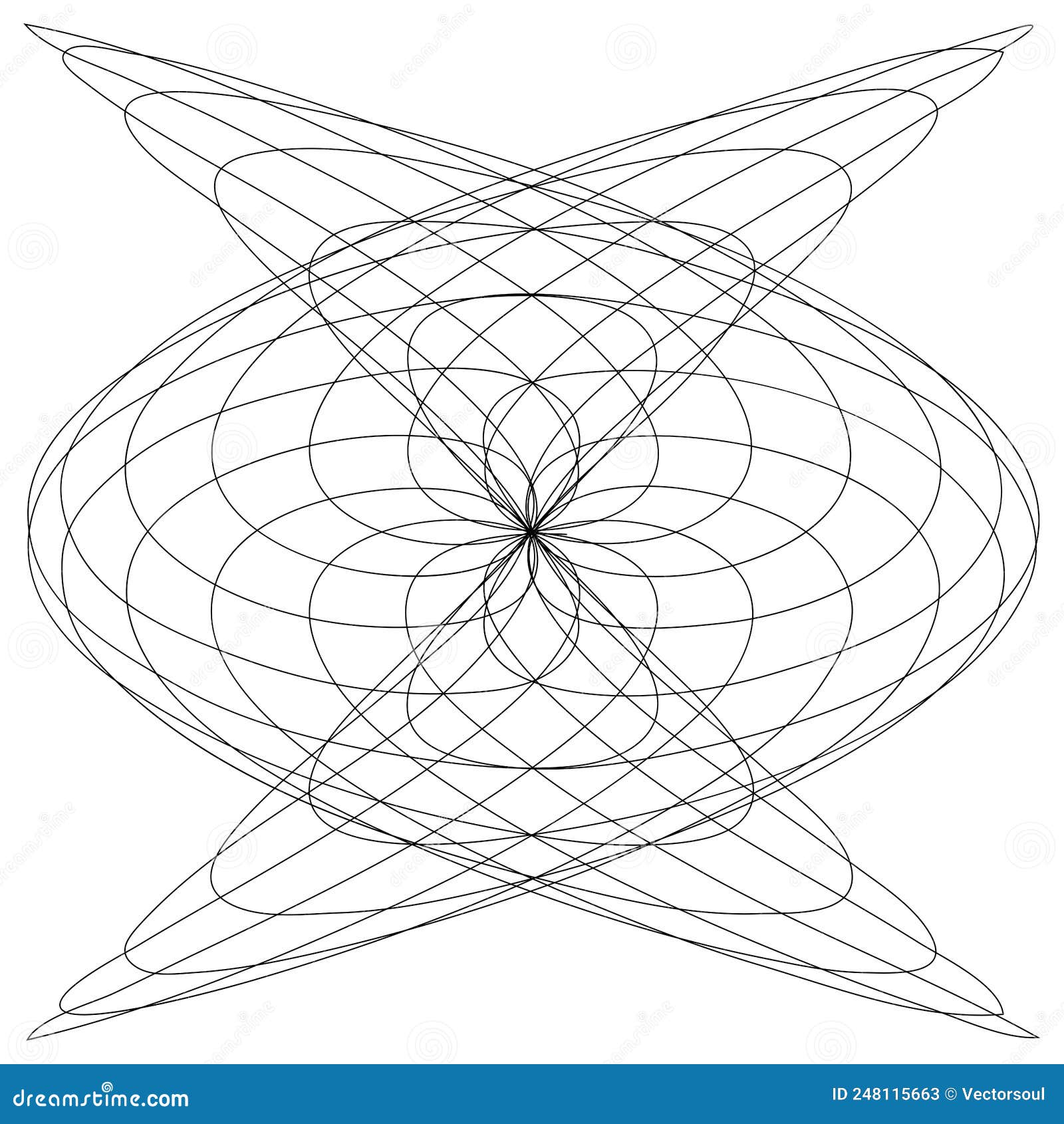 Abstract Line Drawing, Line Art Formation, Structure Stock Illustration ...