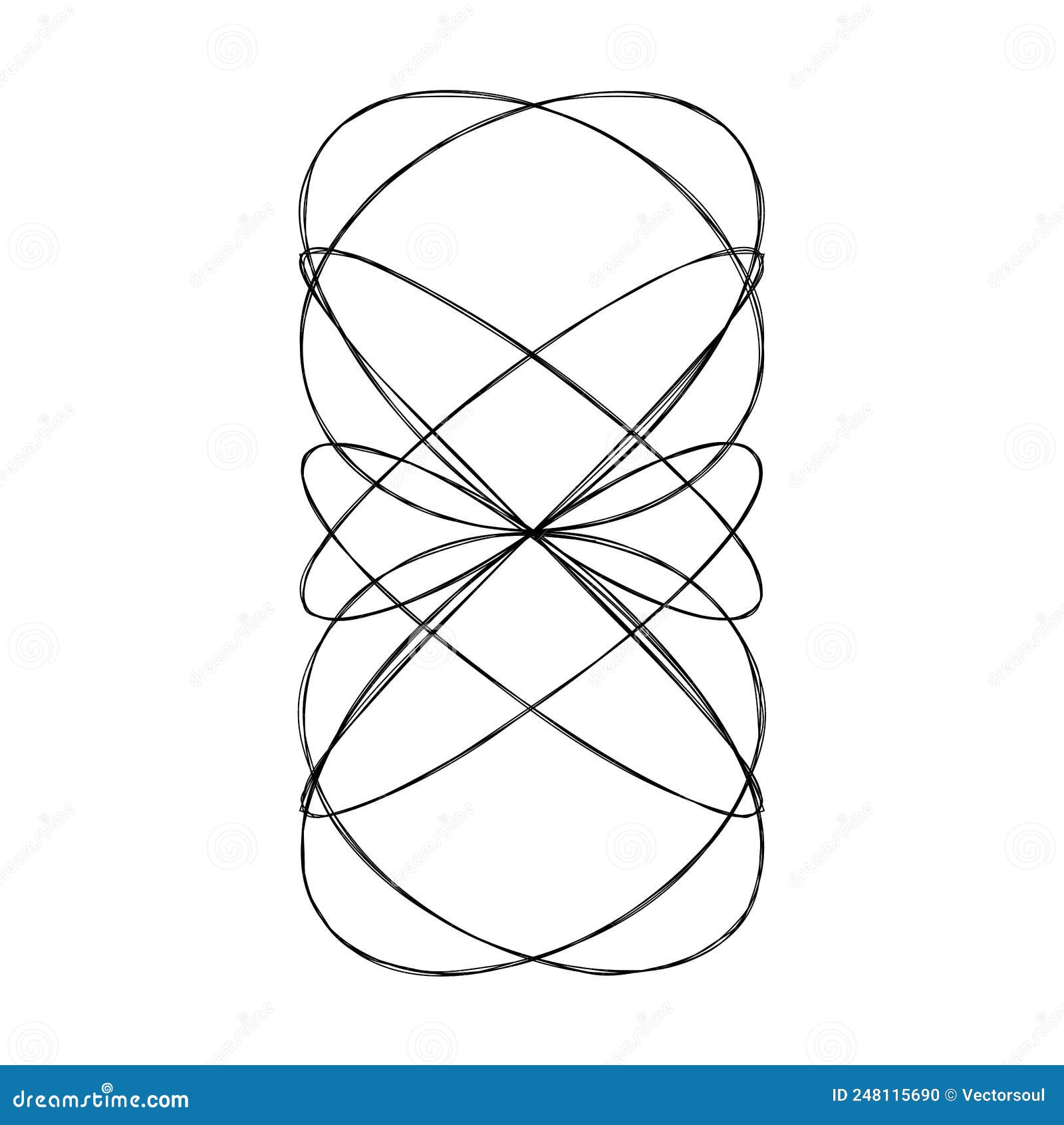 Abstract Line Drawing, Line Art Formation, Structure Stock Illustration ...