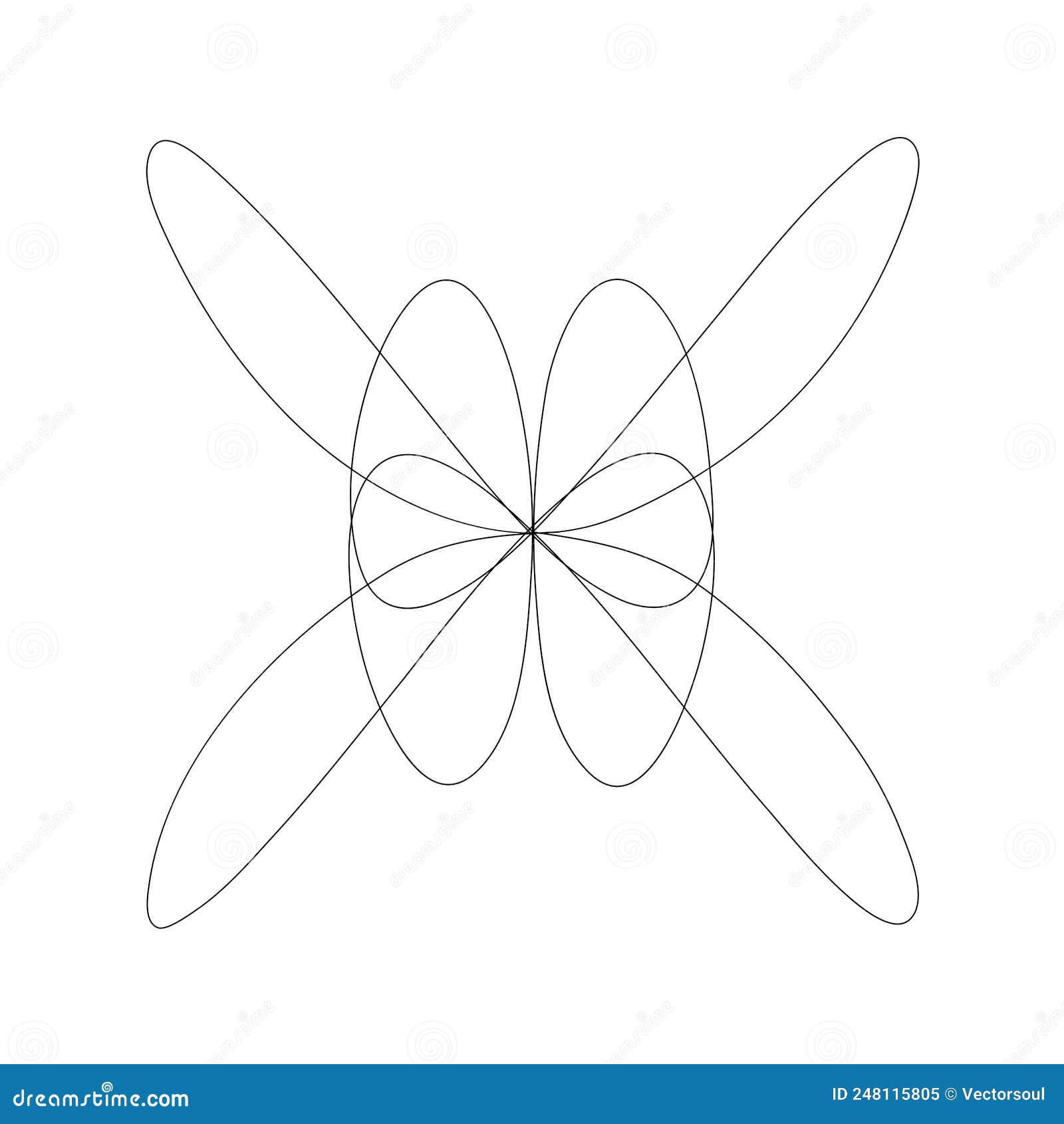 Abstract Line Drawing, Line Art Formation, Structure Stock Illustration ...