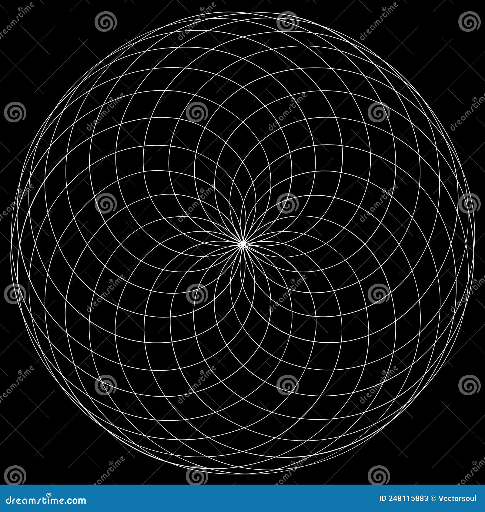 Abstract Line Drawing, Line Art Formation, Structure Stock Illustration ...