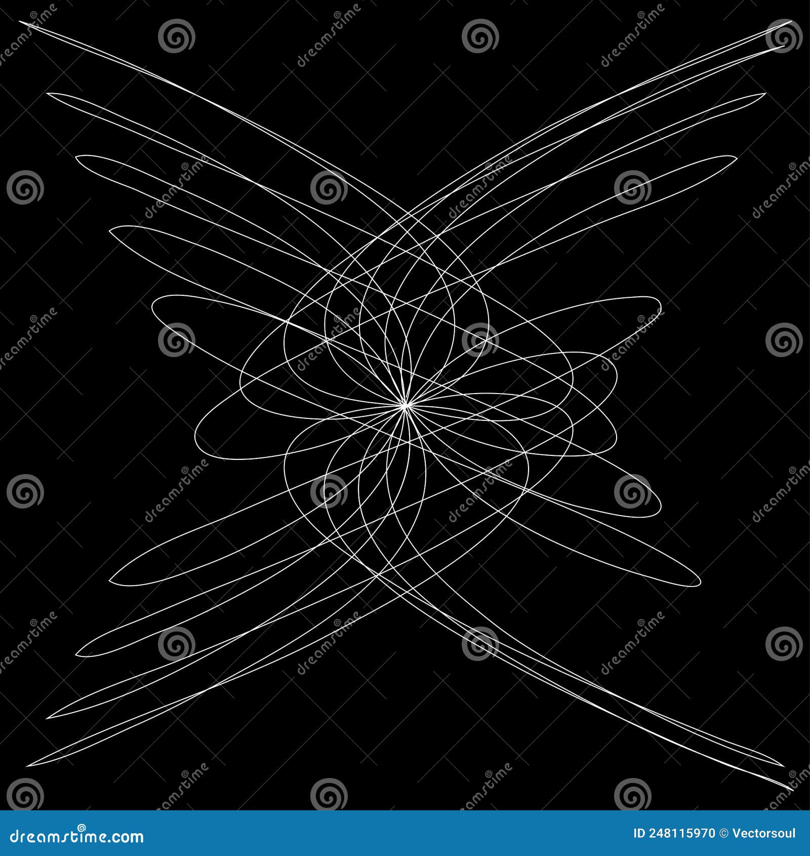 Abstract Line Drawing, Line Art Formation, Structure Stock Illustration ...