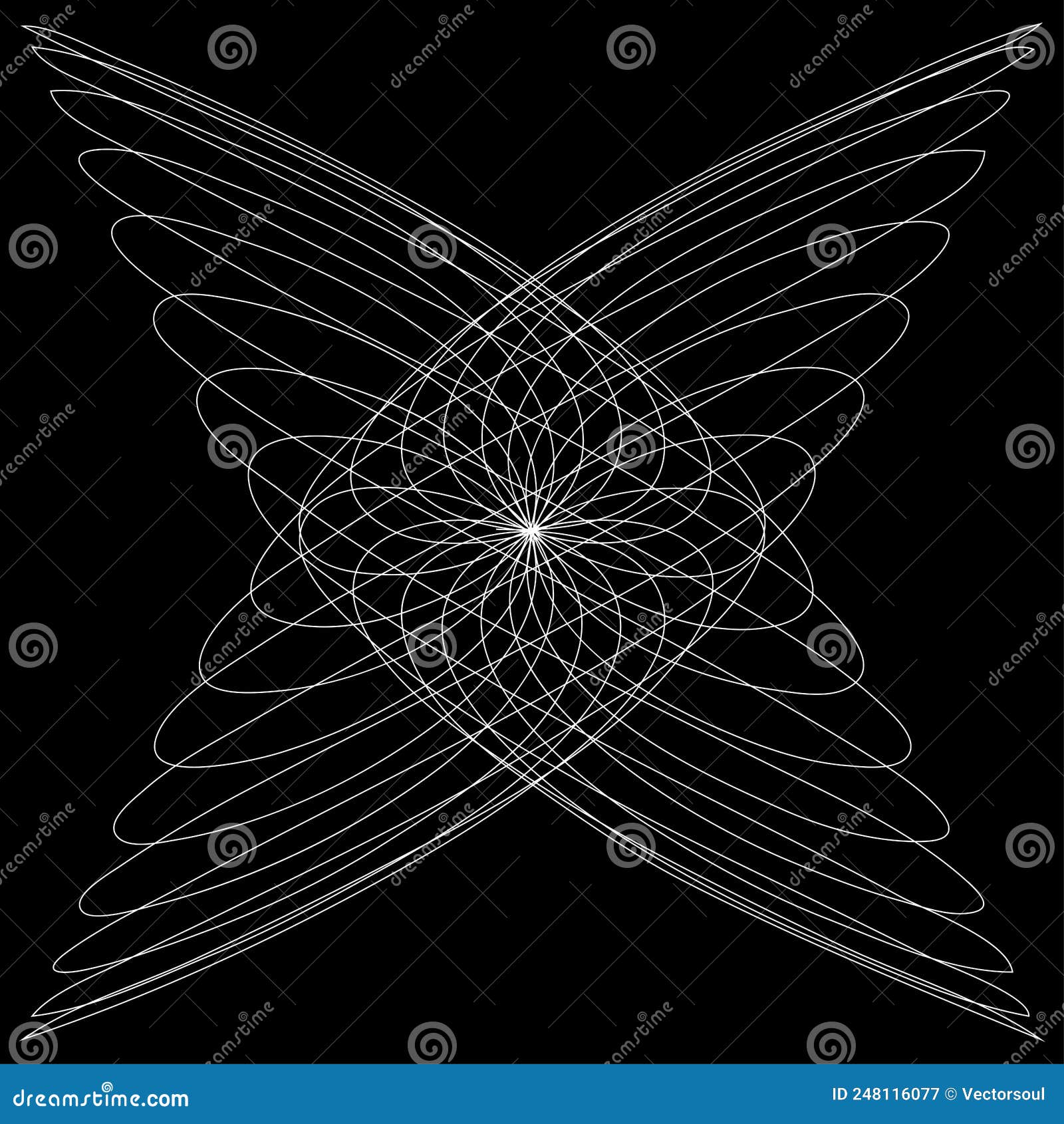 Abstract Line Drawing, Line Art Formation, Structure Stock Vector ...