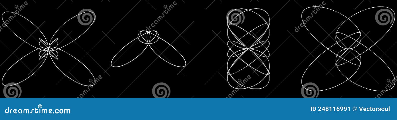 Abstract Line Drawing, Line Art Formation, Structure Stock Illustration ...