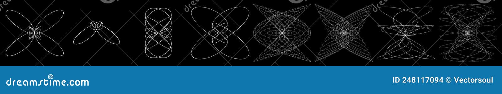 Abstract Line Drawing, Line Art Formation, Structure Stock Illustration ...