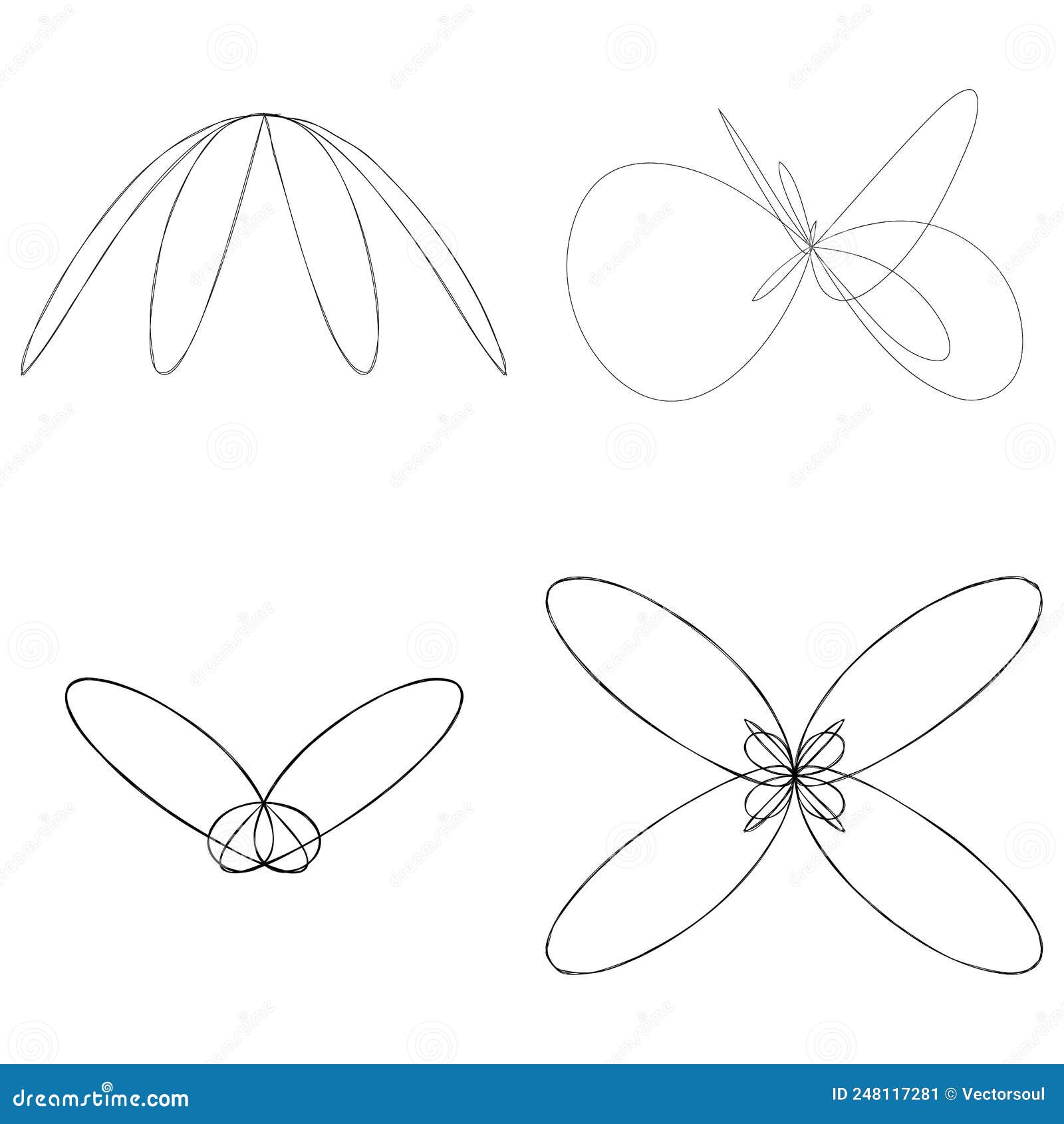 Abstract Line Drawing, Line Art Formation, Structure Stock Illustration ...