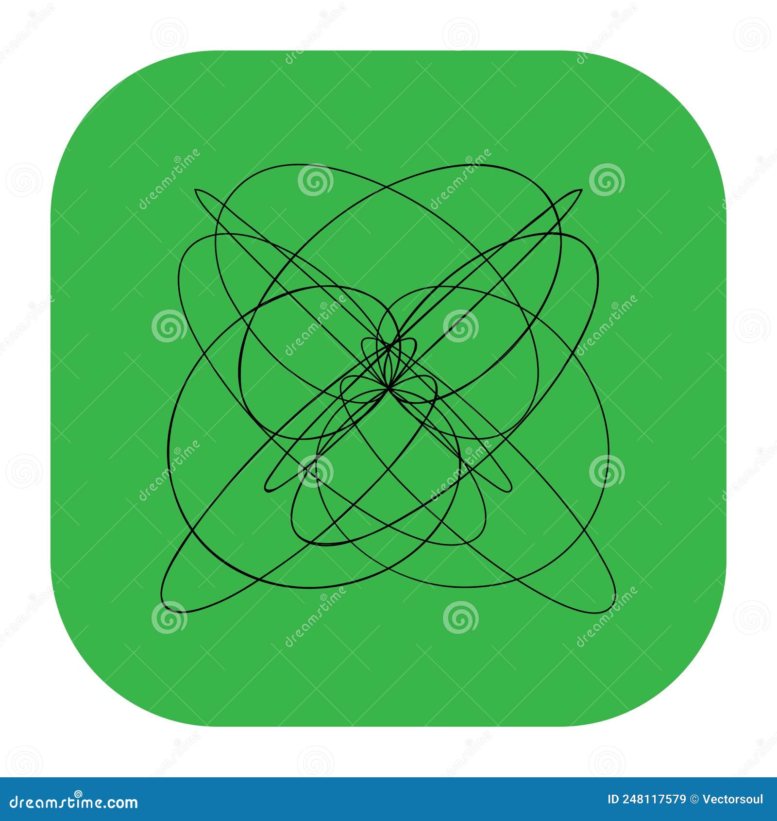 Abstract Line Drawing, Line Art Formation, Structure Stock Illustration ...