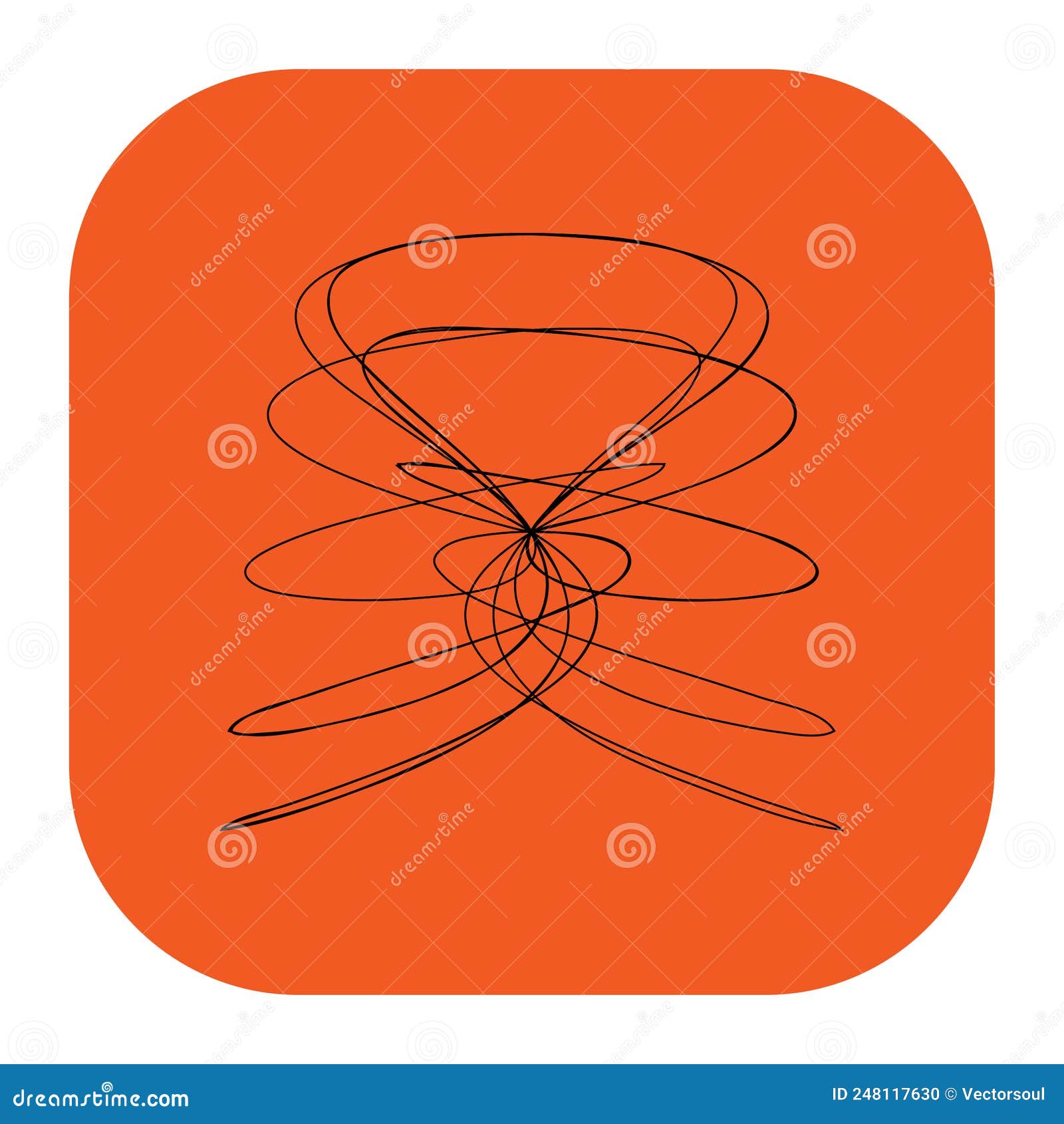 Abstract Line Drawing, Line Art Formation, Structure Stock Illustration ...