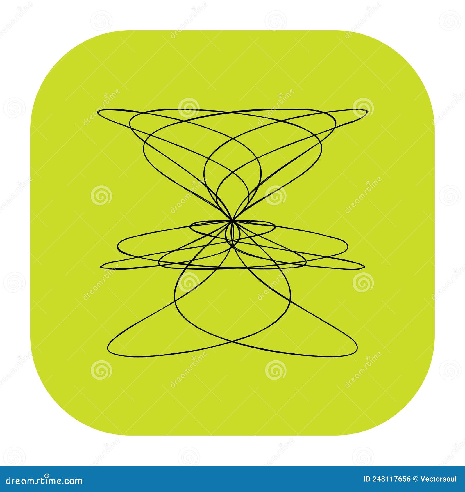 Abstract Line Drawing, Line Art Formation, Structure Stock Illustration ...