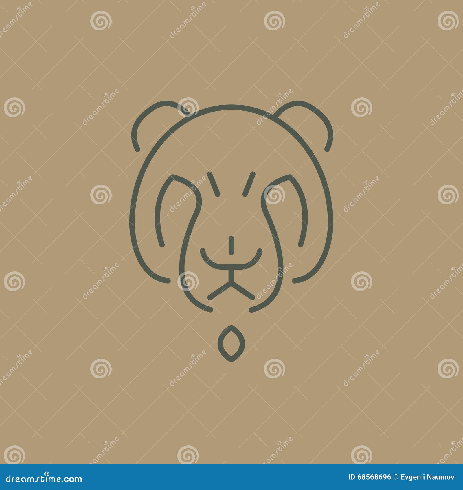 Abstract Line Drawing of Bear Head Stock Vector - Illustration of icon ...