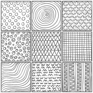 Abstract Line Drawing Design Elements Stock Illustration - Illustration ...